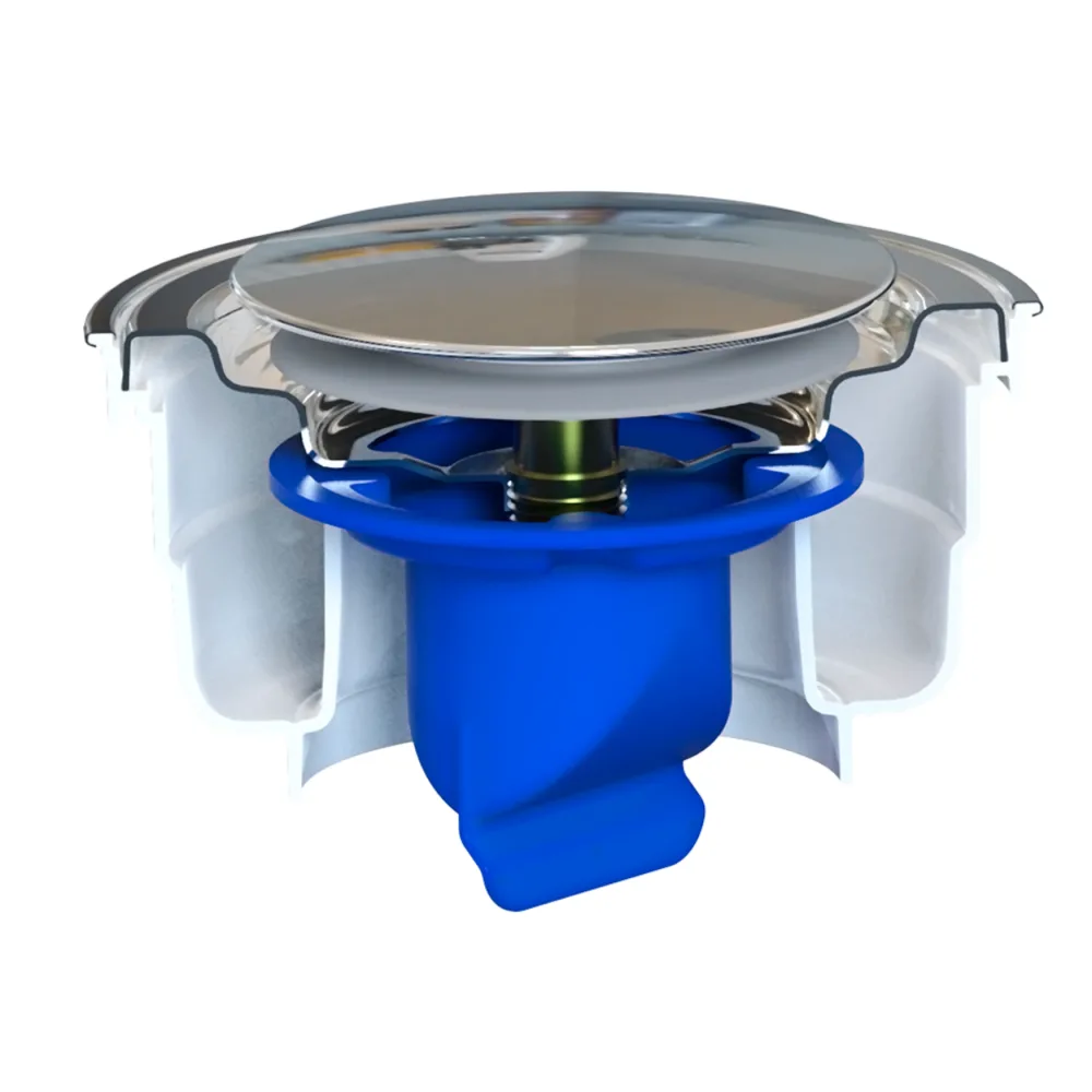 Coladera push Fleximatic 2249A 4 in con membrana anti-olores